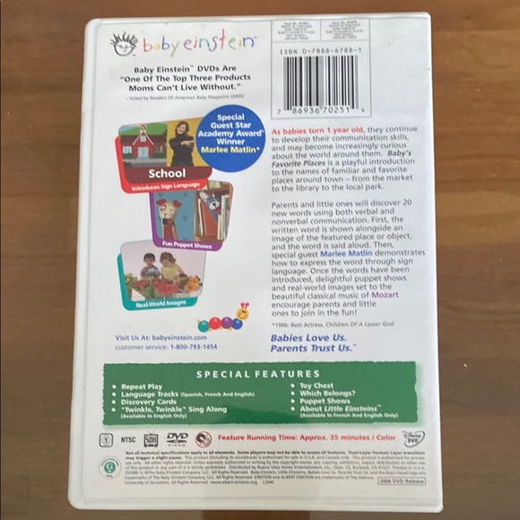 Disney | Other | Disney Baby Einstein Babys Favorite Places Dvd | Poshmark